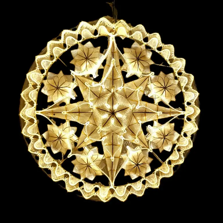 Parol Tala Natural Capiz Lantern - 220v | PH Site
